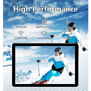 WXUNJA Android 13 Tablet, 10 inch Tablets with 8GB (4+4) RAM 64GB ROM 1TB Expand, Quad-Core Processor, 1280x800 IPS HD Touch Screen, WiFi, Dual Camera, Bluetooth, 6000mAh Battery - Blue