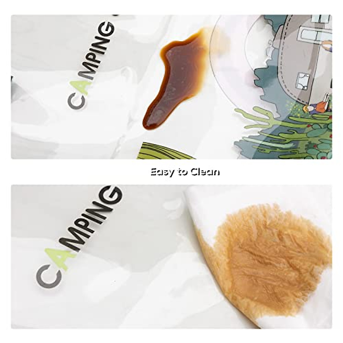 RVGUARD Clear Tote Bag, 13-3/8” x 14-1/2” x 4” Reusable Grocery Bag, RV Style Multipurpose Shopping Tote, Daily Utility Bag