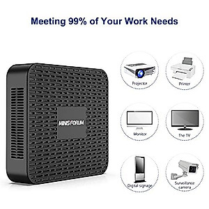 MINISFORUM GK41 Mini PC Celeron Processor J4125 Quad Core(up to 2.7GHz),8GB DDR4 128GB SSD Mini Desktop Computer 4X USB 3.0 Ports,1X Gigabit Ethernet,4K@60Hz Output,Dual Wi-Fi