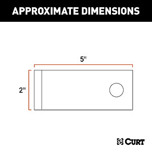 CURT 45822 Weld-On Anti-Sway Trailer Hitch Bar, 5/8-Inch Ball Hole
