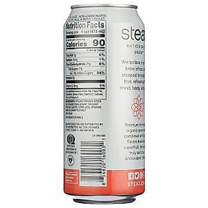 Steaz Organic Iced Green Tea, Peach, 16 oz