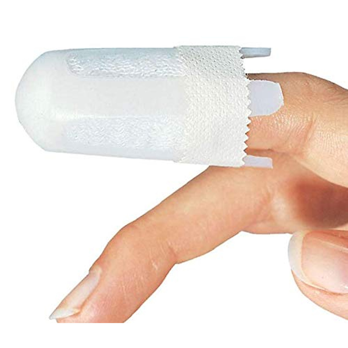 Dukal Finger Guards. Pack of 12 Plastic Finger Guards for Professionals and Patients. Large Size. for Fingers and Toes. Full Length. Disposable Medical Supplies.