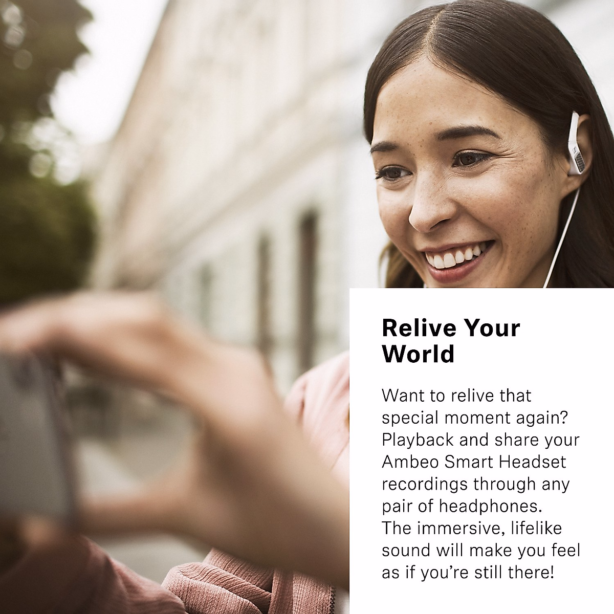 Sennheiser AMBEO Smart Headset (iOS) – Active Noise Cancellation, Transparent Hearing and 3D Sound Recording