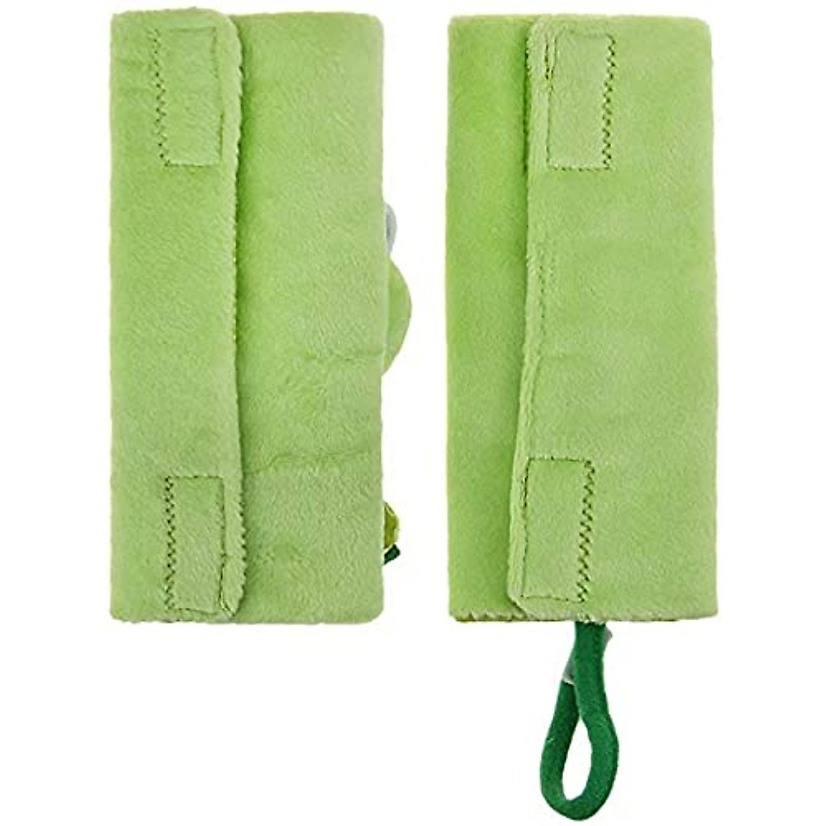 Baby Car Seat Belt Strap Covers -Double Sided Cartoon Animal Soft Infant Seat Belt Shoudler Pads for Baby (Green Frog)