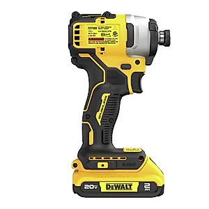 Dewalt DCF809D1 20V MAX ATOMIC Brushless Compact Lithium-Ion 1/4 in. Cordless Impact Drill Driver Kit (2 Ah)