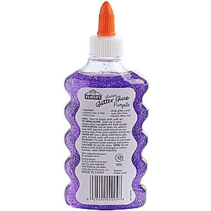 Elmers Liquid Purple Glitter Glue, Washable, 6 Ounces, Great for Making Slime (3 Pack)