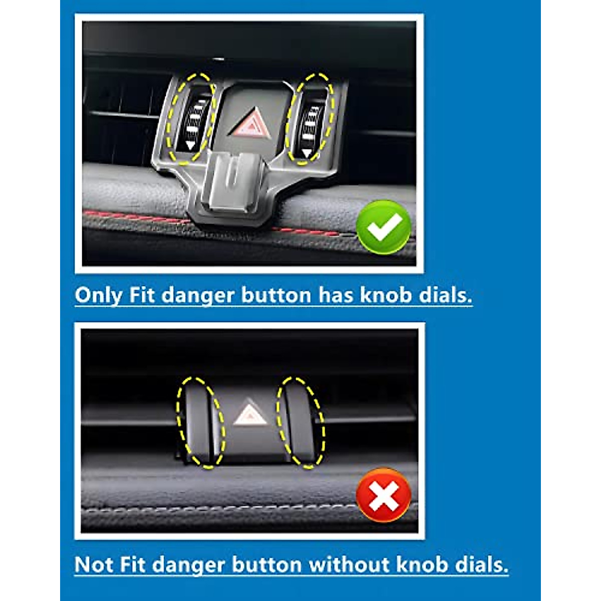 Cartist Car Phone Holder Mount Fit for Toyota RAV4 2019-2023 Accessories Adjustable Air Vent Mount Holder Cradle (ONLY Fit Danger Button Have Knob Dial) Compatiable with All Smartphones