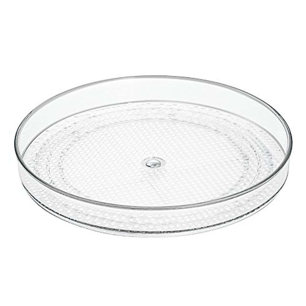 iDesign Clarity Lazy Susan Turntable Cosmetic Organizer for Vanity Cabinet, Bathroom, Kitchen Countertop to Hold Makeup, Beauty Products, 9" x 9" x 1.75" - Clear