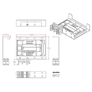 DIN Rail Mount Bracket for Raspberry Pi 1A+ 1B+ 2B 3B 3B+ 4B Zero Arduino Uno Mega Mkr BeagleBone Black