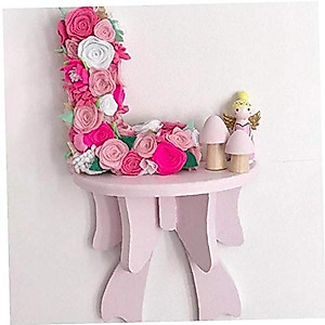 AMOYER 1pc Floating Shelves Wooden Wall Mounted Storage Rack Cute Bow Princess Bow Shelf Room Decoration Shelves for Kids Room Pink