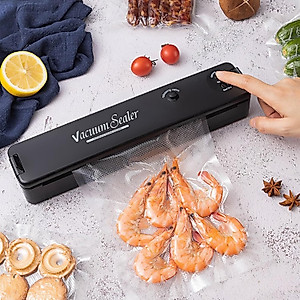 VANEME Vacuum Sealer Machine,Heat Sealer for Cookies,One-Touch Vacuum Sealer,Dry Moist Fresh Modes Sealing System For Food Preservation,Sealing Packing System for All Saving Needs
