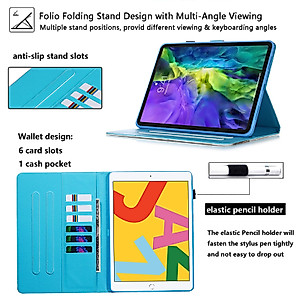 UUcovers iPad 10.2 inch Case 9th/8th/7th Generation (2021/2020/ 2019) & iPad Air 3 (10.5") 2019/iPad Pro 10.5" 2017 with Pencil Holder [Auto Wake/Sleep] Stand Smart PU Leather Folio Cover,Paris Tower