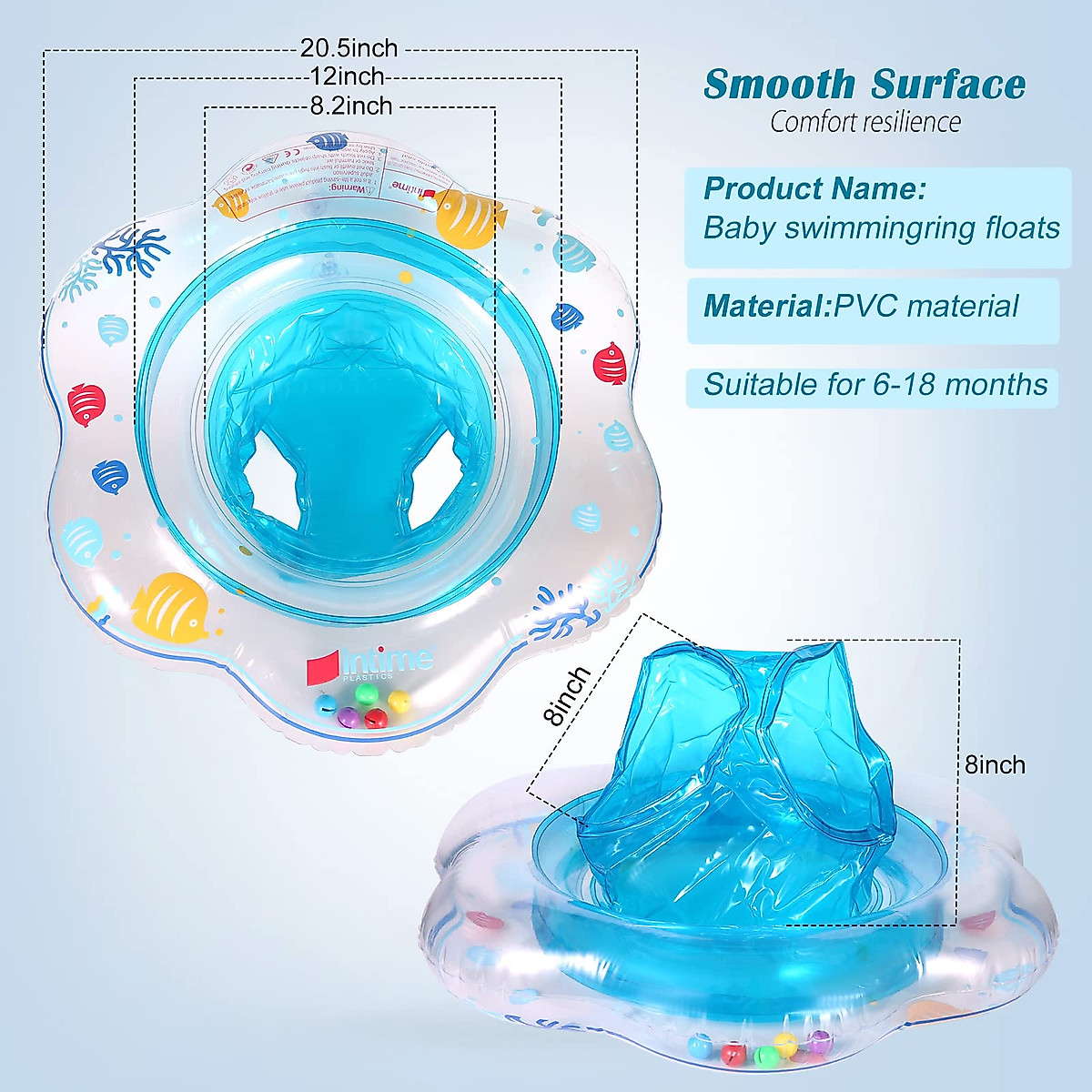 Cehim Baby Floats for Pool, Baby Swimming Floats with Safety Seat, Swim Training for Baby of 6-18 Month