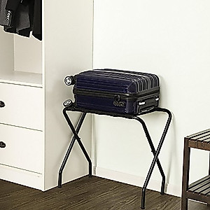 Kcelarec Metal Folding Luggage Rack, Steel Frame, Foldable Luggage Rack for Hotel