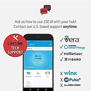 Zooz Z-Wave Plus S2 Motion Sensor ZSE18 with Magnetic Mount, Works with Vera and SmartThings