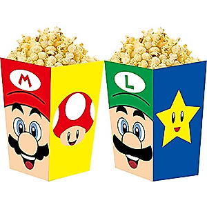 24 Pcs Party Favor Boxes for Kids Birthday Party Supplies, Party Popcorn boxes for Kids Party Favors