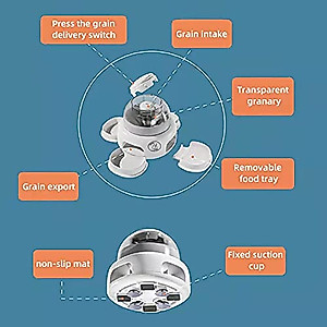 Eimiry Pressing Pet Feeder, with 4 Feeding Troughs, Pet Dry Food Dispenser,Dog Automatic Feeders,Make Pets Learn to Play and eat independently