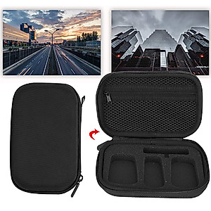 Akozon Microphone Storage Bag Hard Carrying Travel Case Portable Hard Protective Case Storage Bag for Blink 500 B2 Wireless Microphone Black for lavalier Carry case saramonic Blink 500 b2
