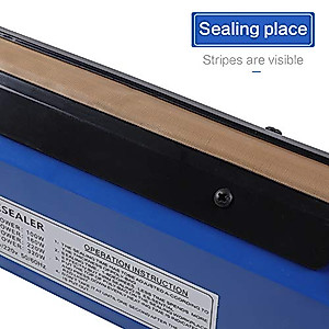 Boshen 8 Inch Impulse Heat Sealer Poly Mylar Plastic Bag Sealer Manual Heat Sealing Machine Home Restaurant Food Snacks Storage Manual Packaging Machine (8 inch 200mm)