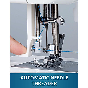 MILLEPUNTI Sewing Machine with 25 Stitches Automatic Needle Threader and Bobbin Winder Include 4 Feet and Accessories Perfect for Beginners Quilting and DIY MKR45