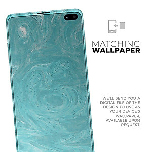 DesignSkinz Marble Surface V1 Teal Protective Vinyl Decal Wrap Skin Cover Compatible with The Samsung Galaxy S20 (Screen Trim & Back Glass Skin)