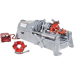 RIDGID® 535 V1 Pipe Threading Machine with 811 Die Head Extra Head Alloy Steel Dies and Reamer (Renewed)