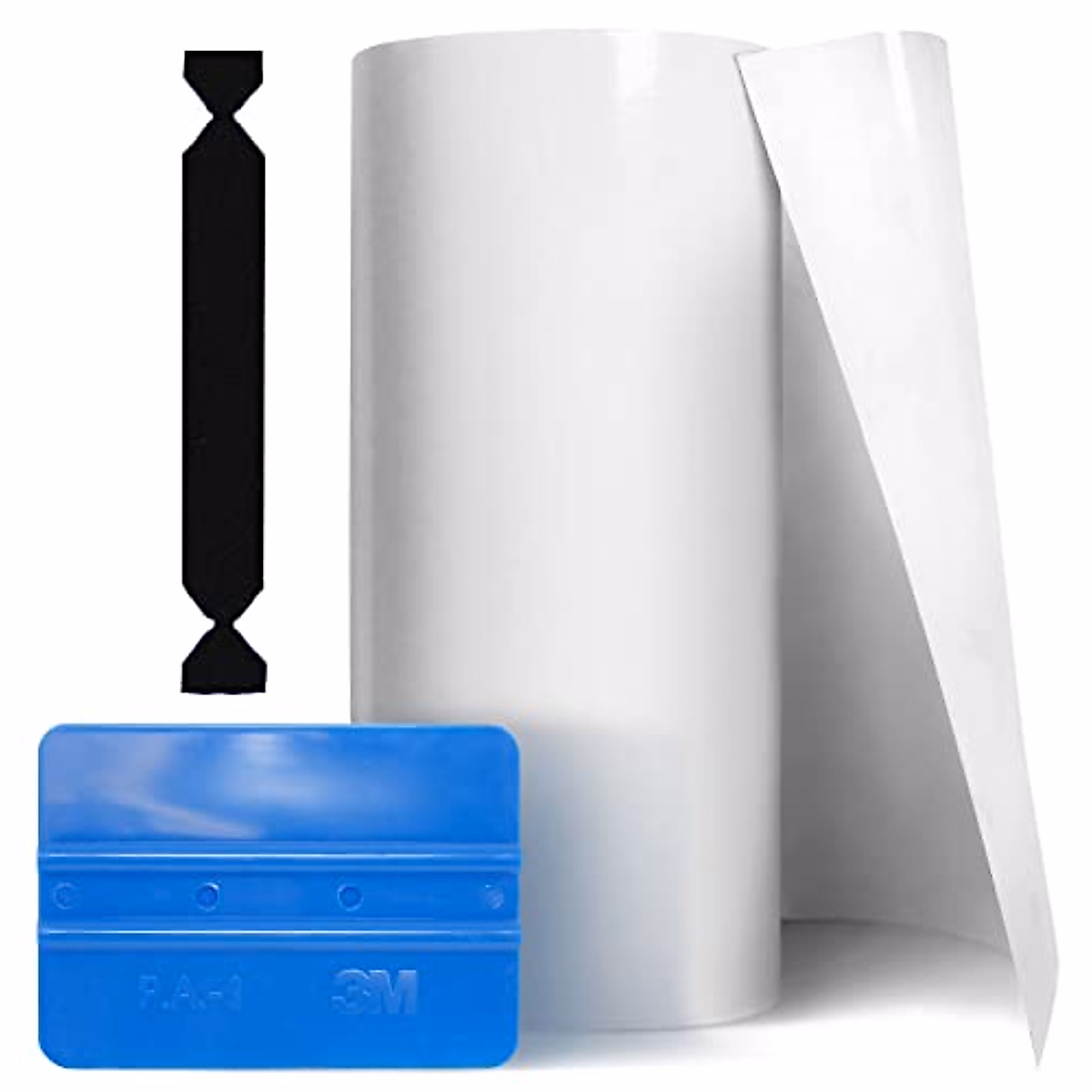 VViViD Clear Paint Protection Bulk Vinyl Wrap Film 12 Inches x 60 Inches Including 3M Squeegee and Black Felt Applicator