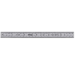 Mitutoyo 182-201, Steel Rule, 6" (4R), (1/8, 1/16, 1/32, 1/64"), 1/64" Thick X 1/2" Wide, Satin Chrome Finish Tempered Stainless Steel