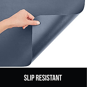 GORILLA GRIP Desk Mat, Non Slip and Heat Resistant Mouse Pad, Soft PU Leather Pads, Dual Sided Blotter, Desktop Protector Cover for Home Office Keyboard Laptop Computer and Writing 23.6x13.7 Navy Blue