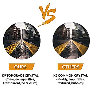 inoqre Professional Photography Crystal Ball Lens K9 Sunshine Perfect & Decorative Accessory 3.5" 80mm Lens Ball Diameter Clear