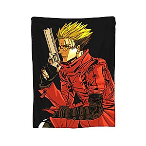 Trigun VASH The Stampede Soft Flannel Fleece Blanket Plush Fuzzy Throw Blankets for Bed Couch Living Room 60"x50"