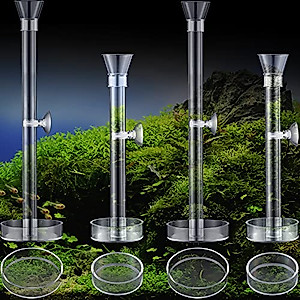 12 pieces Shrimp Feeding Tube and Dish Set, 4 Acrylic Shrimp Feeding Tube Shrimp Feeder Tube 8 Aquarium Shrimp Feeding Dish Clear Bowl Fish Tank Feeding Supplies for Shrimp Betta Tropical Fish, 2 Size