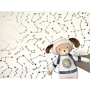 MON AMI Archie Astronaut Dog Stuffed Toy, Astronaut Plush Toy & Animal, Great Gift for Kids, Perfect Party Favor and Birthday Gift for Toddlers, Boys, Silver, 15"