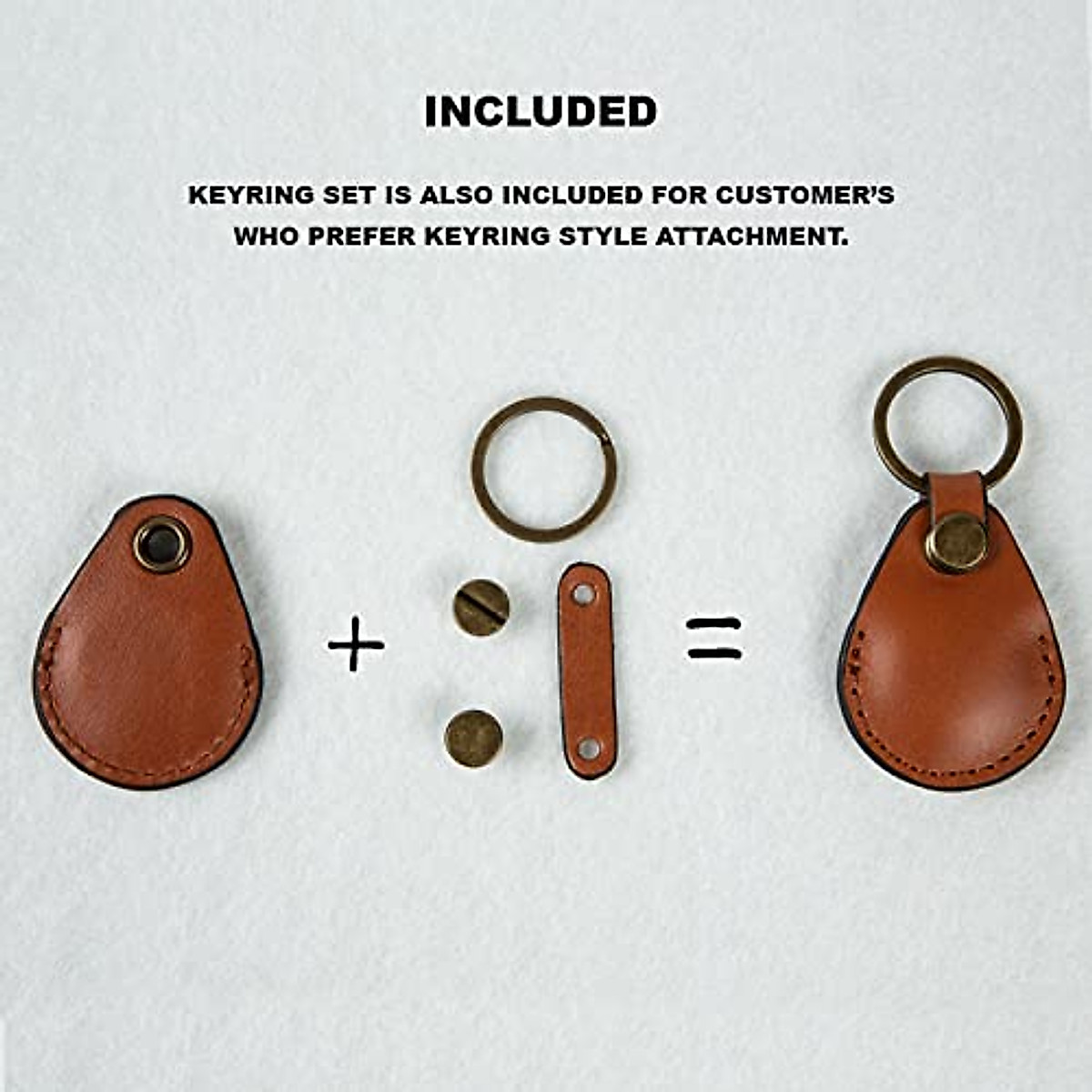 Leather Airtag Case, Airtag Case, Airtag Holder, Airtag Keychain, Keychain Airtag Holder, Pet Tracker Case, Item Tracker Holder, Airtag, Purse GPS Holder, Horse Loop Brown