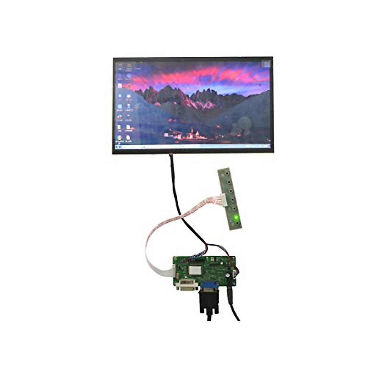 NJYTouch DVI VGA LVDS LCD Controller Board with 11.6" B116XW02 1366x768 40Pin LED Screen