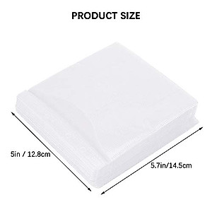 600PCS CD DVD Sleeves, FULANDL Premium CD Double-Sided Refill Plastic Sleeve for CD and DVD Storage Binders (White)