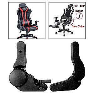 Adjuster DIY Steel Sturdy 90-180 Angle Adjustment Replacement Heavy Duty Mounting for Office Chair Gaming Seat Fitment, Black