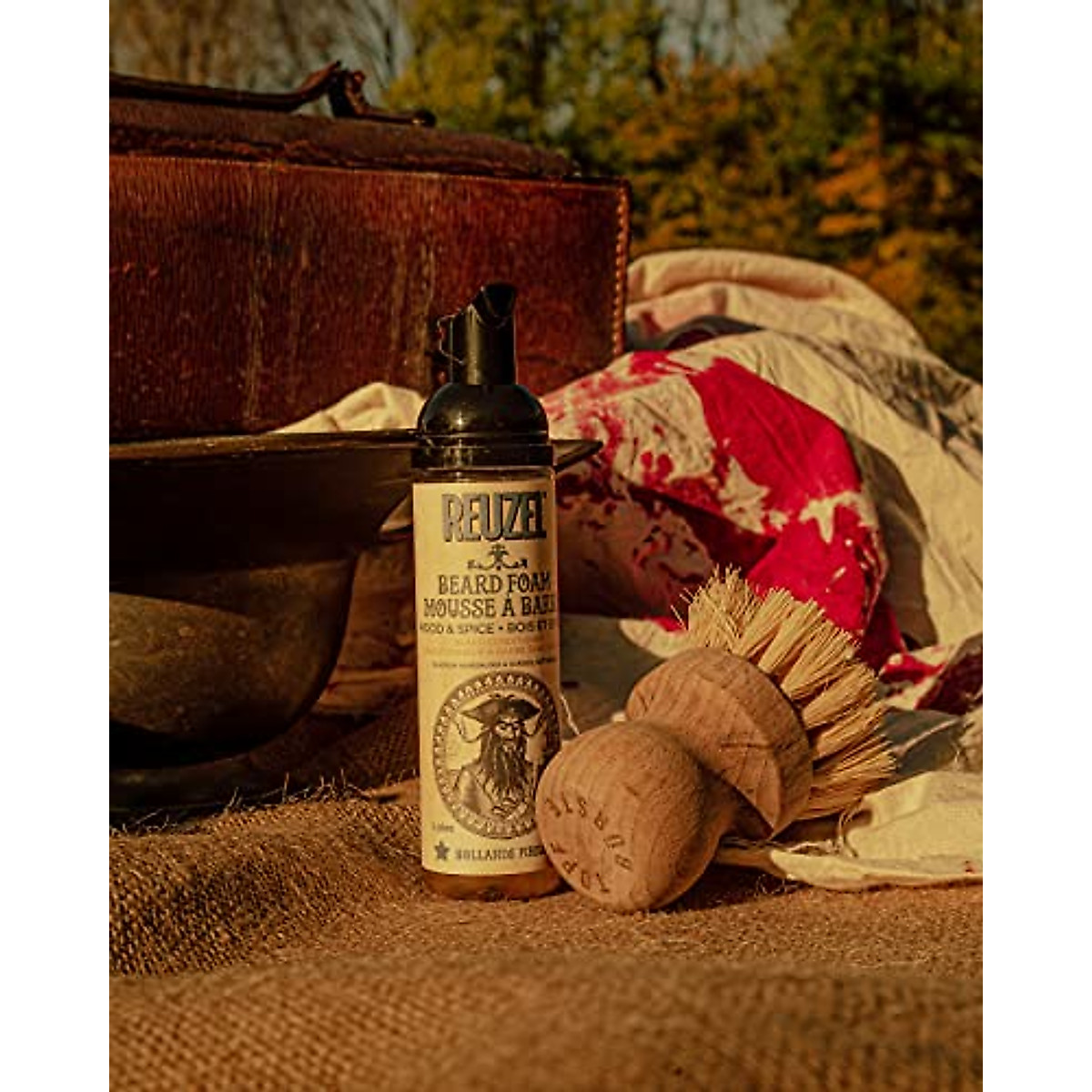 Reuzel Wood and Spice Beard Foam, Deodorizes Beard, 2.36 oz