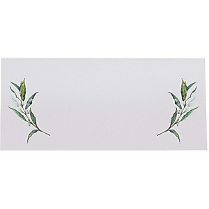 Laurel Wreath and Greenery Corner Printable Place Cards, Set of 60 (10 Sheets), Laser & Inkjet Printers - Wedding, Party, Dinner, and Special Events - Made in The USA