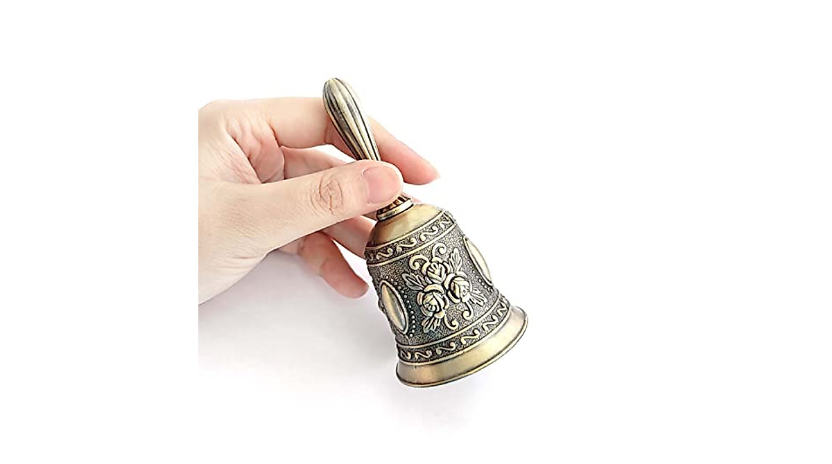 Vintage Hand Held Bell for Weddings & Service Calls | Durable & Elegant