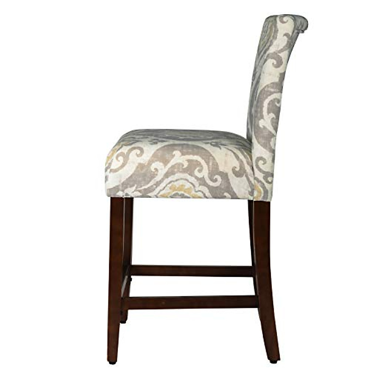 HomePop Upholstered Counter Height Barstool, 24-Inch, Suri Cream