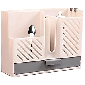 OQOPO Chopsticks Rack,Kitchen Chopsticks Basket Without Punching - Kitchen Wall Mounted or Standing Chopsticks Organizer for Kitchen Countertop