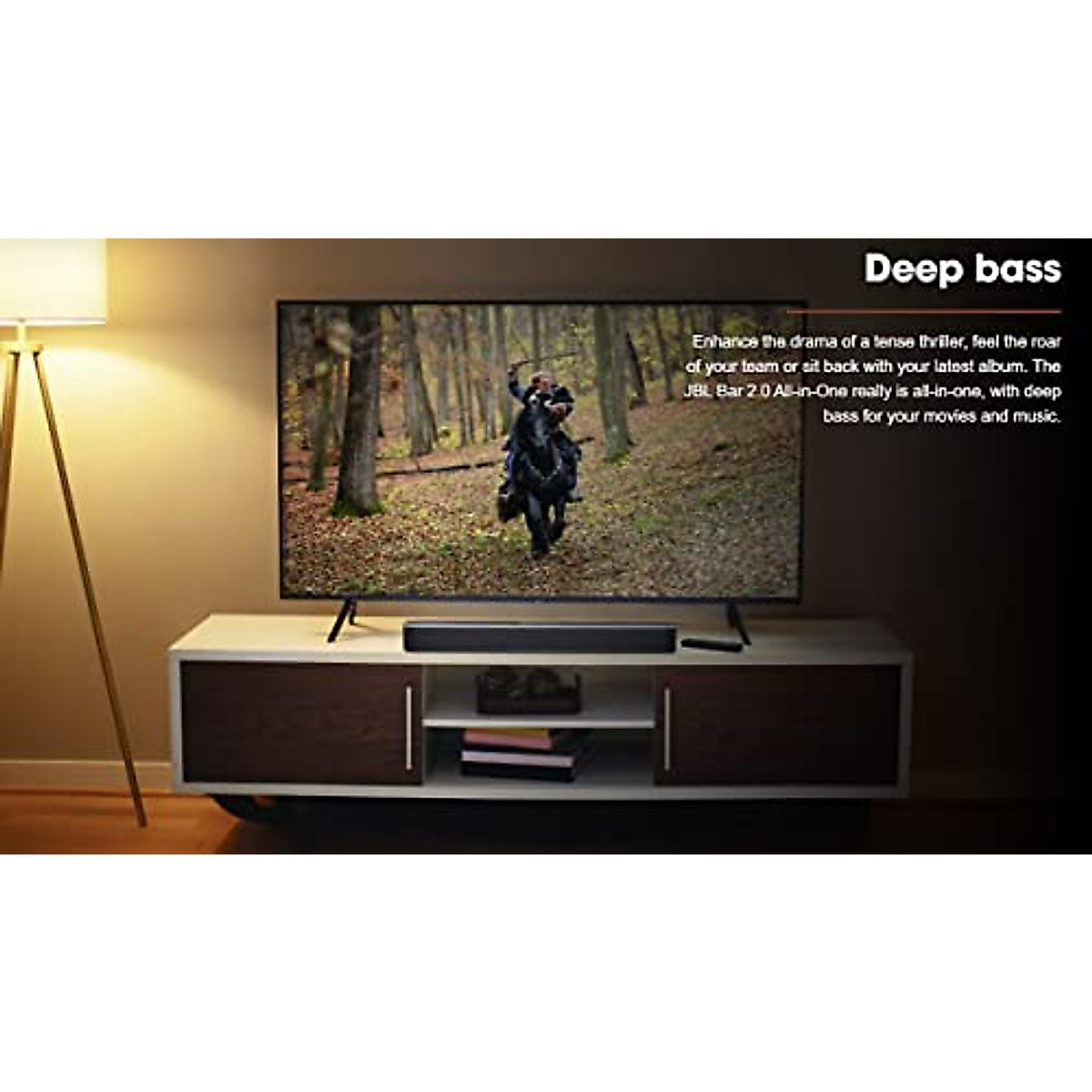 JBL BAR-2-0-ALL-IN-ONE-MK2 Compact 2ch Soundbar with Dolby Digital with an Additional 1 Year Coverage by Epic Protect (2022)