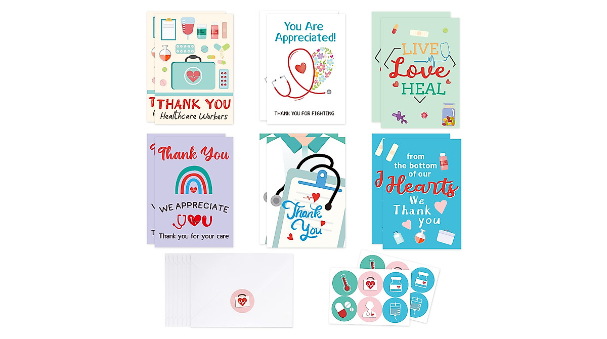 Thank You Nurse Cards - 36 Pack Medical Appreciation Set