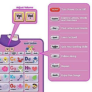 Pinkfong BabyShark Alphabet & Number Learning Resources for Girls Pink Edition | Baby Shark Song Musical Mat | Baby Shark Birthday 1 Year Old Toys | Baby Shark Toys for Toddlers 1-3 | Baby Shark Games