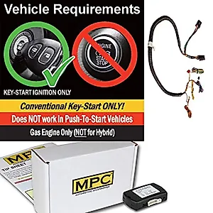 MPC Complete Factory Remote Activated Remote Start Kit for 2008-2010 Dodge Charger - Prewired - w/T-Harness