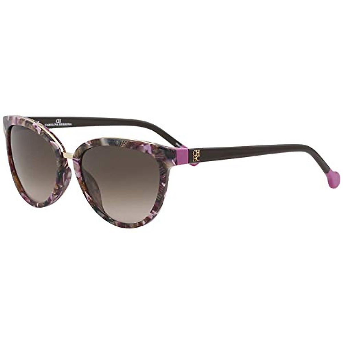 Carolina Herrera Designer Sunglasses SHE688-01GT in Purple Havana 54mm
