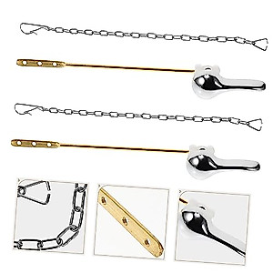 OSALADI 2 Sets Accessories Float Toilet Tank Flush Lever Replacement Front Mount Toilet Handle Lever Toilet Handle Replacement kit Toilet Toilet Tank Lever Replacement Flap