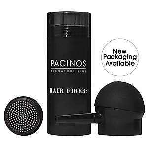 Pacinos Hair Fiber Kit - Conceal Thinning Hair Instantly with Fiber Hold Spray - Black