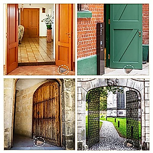 Big Rubber Door Stoppers 2 Packs Heavy Duty Wedge Door Stop for All Floors 1.9 Inches Non-Scratching Doorstops Special for Home Office School Hotel Heavy Door (Brown)